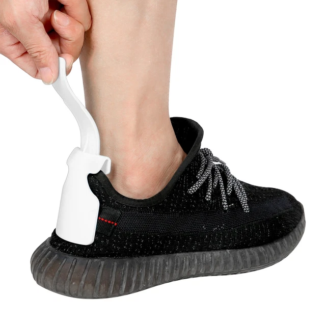 ADULT CHILDREN SHOE Horn Elderly Travel Ergonomic Shoe Helper(White ...