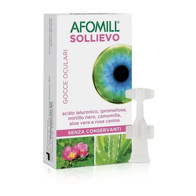 MONTEFARMACO OTC AFOMILL Sollievo Gocce Oculari Occhi 10 Fiale Da 0,5 ...