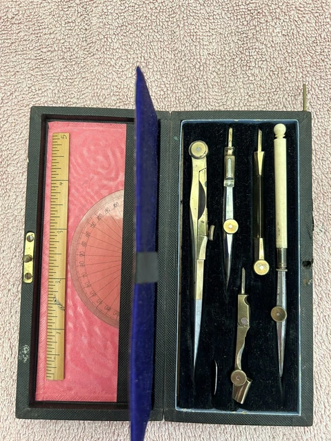 VINTAGE COLLECTIBLE TECHNICAL Drawing Set C/W Box £5.00 - PicClick UK