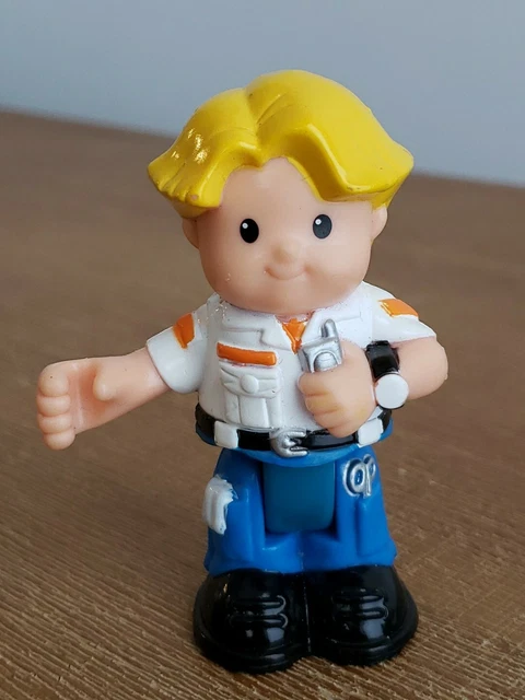 FISHER PRICE BENDABLE Little People Eddie Ambulance Paramedic 3" Figure ...