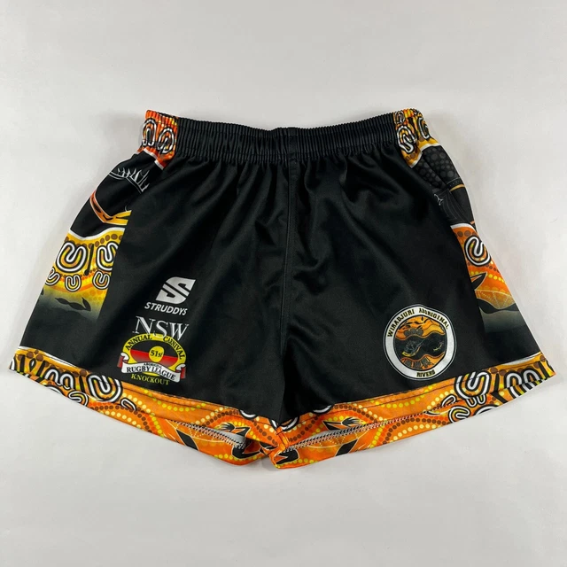 WIRADJURI ABORIGINAL RIVERS Koori Indigenous Rugby League Footy Shorts ...