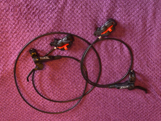 BREMSEN HYDRAULISCH SHIMANO ZEE BR-M640 4 Kolben Set vorne + hinten BL ...