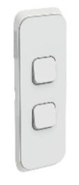 2X CLIPSAL ICONIC COVER PLATES 2-Gang Switch, Vertical Mount, Clip-On ...