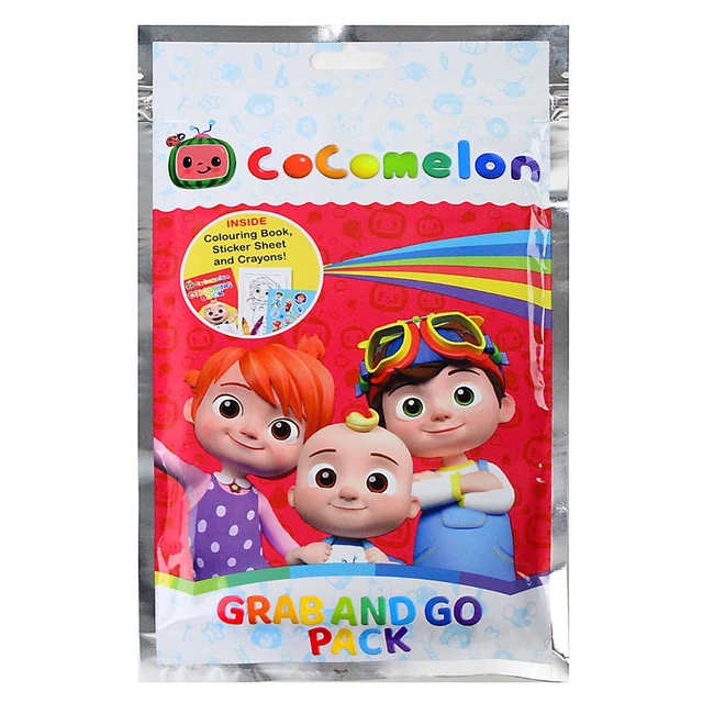 COCOMELON GRAB & Go Pack Childrens Colouring Activity Book Stickers ...