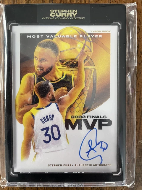 STEPHEN CURRY X Tyson Beck 2022 Championship Card /30 MVP On Card Autograph Auto EUR 2.221,91 ...