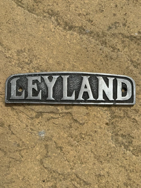 LEYLAND BRASS BUS Coach Truck Lorry Radiator Grille badge plate sign ...