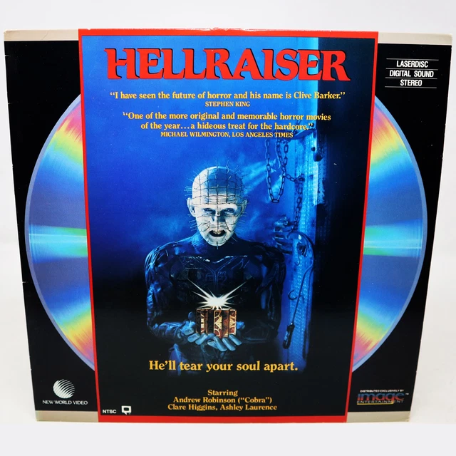 1988 80S NEW WORLD HELLRAISER LASER DISC LASERDISC LD NTSC CLIVE BARKER ...