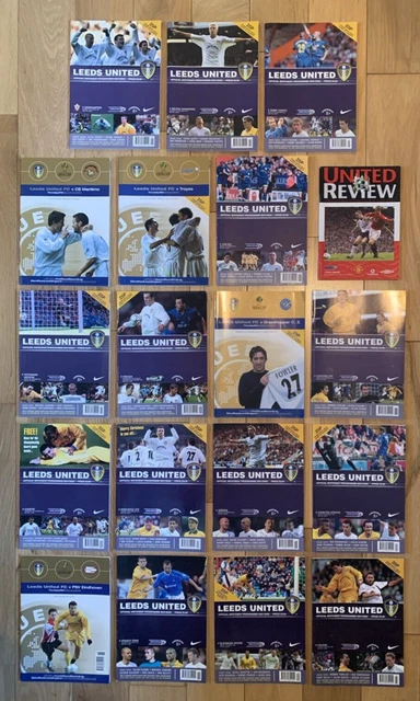 LEEDS UNITED (LUFC) Football Programmes - Job Lot of 19 (2001/2002 ...