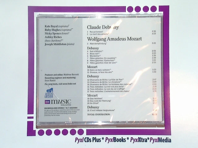 BBC MUSIC VOL. 26 No. 7 chansons Debussy/Mozart CD neuf et scellé EUR 8,24 - PicClick FR