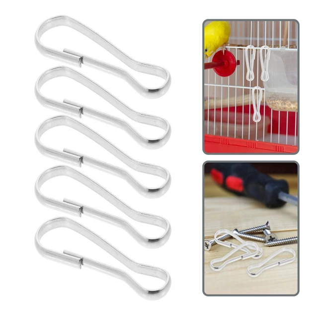 10PCS STAINLESS STEEL Spring Hooks For Pet Hammock Fixing Flag Pole ...