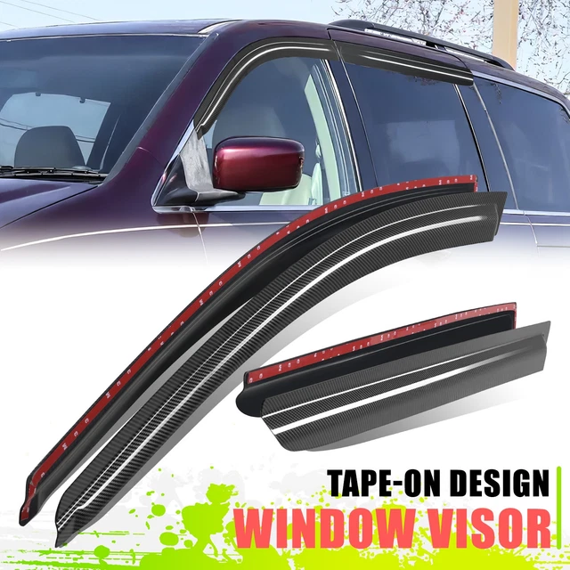 3M ADHESIVE 4 Window Visors Rain Sun Wind Guards Vents for Honda ...