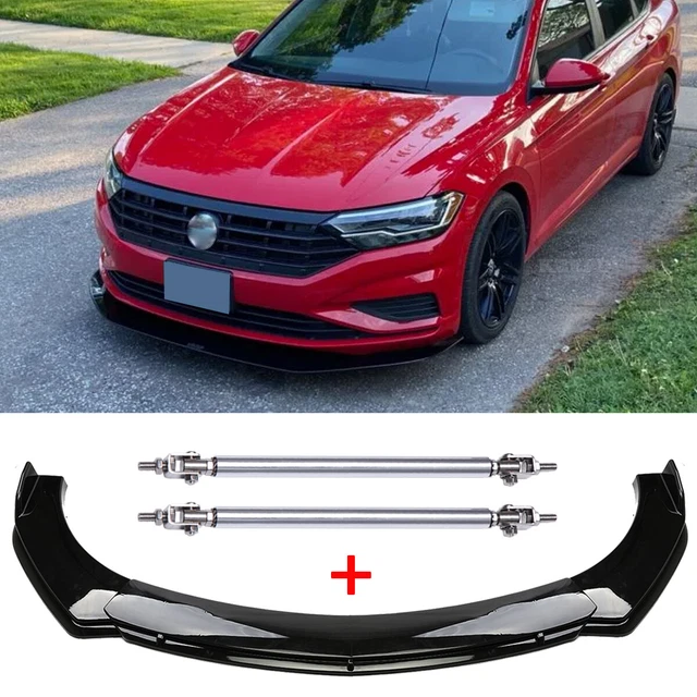 FOR VW JETTA MK6 MK7 Gloss Front Bumper Lip Splitter Chin Spoiler + Strut Rods £74.38 - PicClick UK