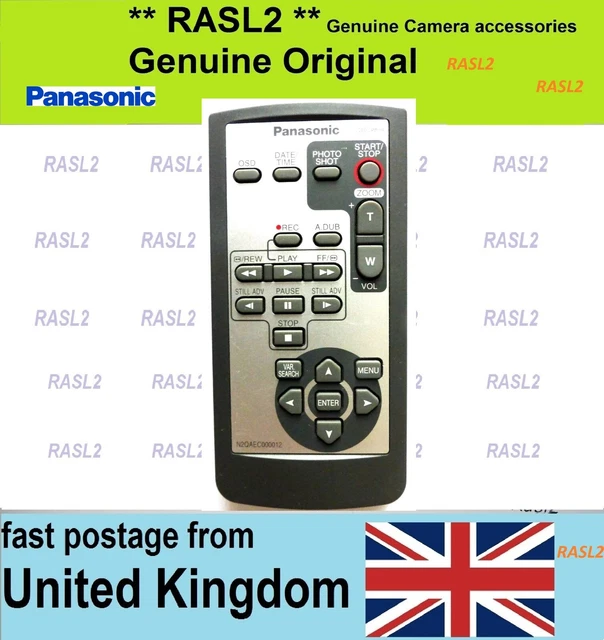 PANASONIC CAMCORDER REMOTE N2Qaec000012 Agdvc20 Pvgs35 Pvgs65 Pvgs150 ...