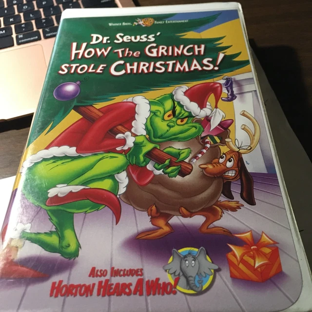 DR SEUSS HOW The Grinch Stole Christmas VHS Tape Warner Bros Movie 2000 ...