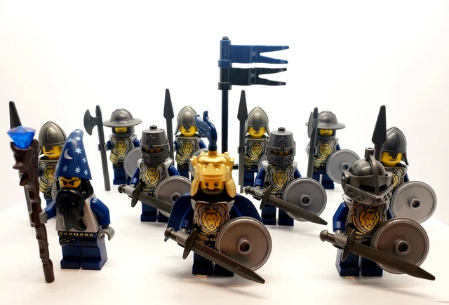 LEGO CASTLE KINGDOMS Lion Dark Blue Knights Army Minifigs New King ...