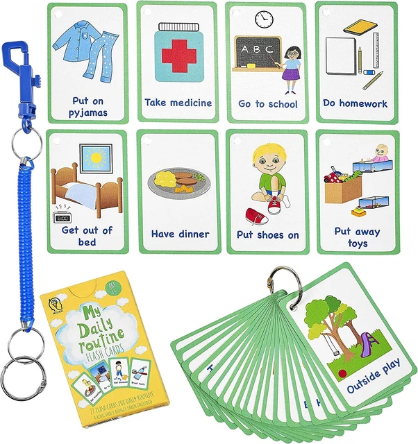 MY DAILY ROUTINE Cards 27 PECS Flashcards for visual aid Special Ed ...