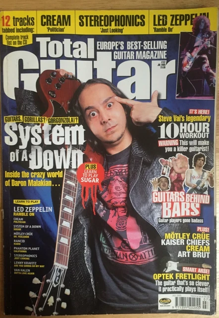 TOTAL GUITAR MAGAZINE July 2005 SOAD Cream Stereophonics Led Zeppelin ...