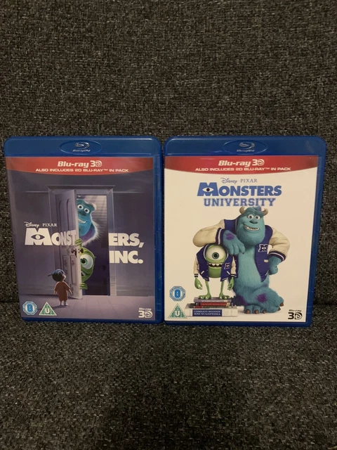MONSTERS INC + Monsters University (2d + 3d) (blu-ray) £10.00 - PicClick UK
