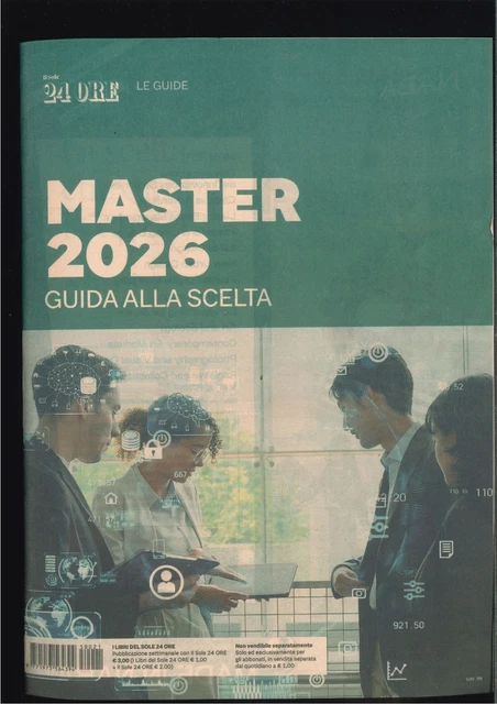 GUIDE IL SOLE 24 ore master 2026 17-09-2025 EUR 5,00 - PicClick IT