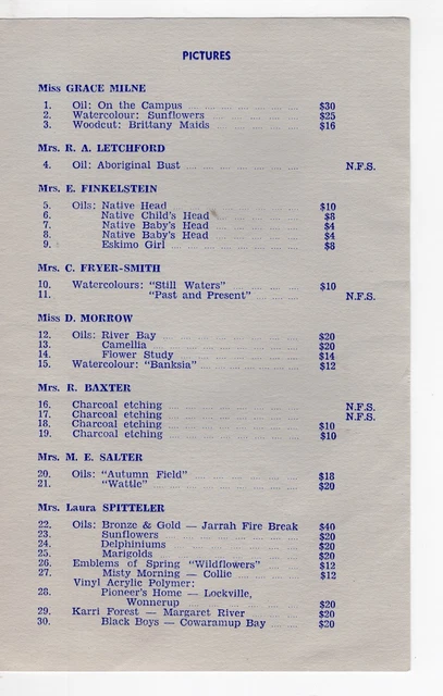WA WOMEN’S SOCIETY Annual Exhibition Boans Fashion Hall Perth 1970 $6. ...