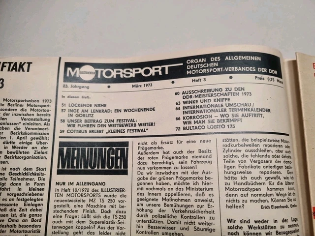 DDR MOTORSPORT IMS 3/73 Rallye Monte Carlo, Bultaco Lobito 175 EUR 2,00 ...