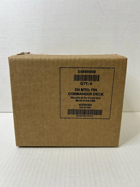 MAGIC THE GATHERING Final Fantasy COMMANDER DECK CASE 4x set display C4 ...