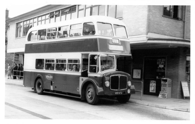 VINTAGE PHOTOGRAPH DOUBLE Decker Bus - Route 119 Maidstone & District ...