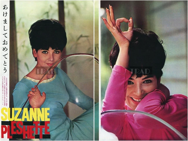 SUZANNE PLESHETTE 1965 Vintage JPN Picture Clipping 2-SHEETS lf/y EUR 7 ...