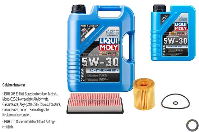 BOSCH INSPECTION SET 6L Liqui Moly Longtime High Technologie 5W-30 pour Mazda 6 EUR 106,63 ...