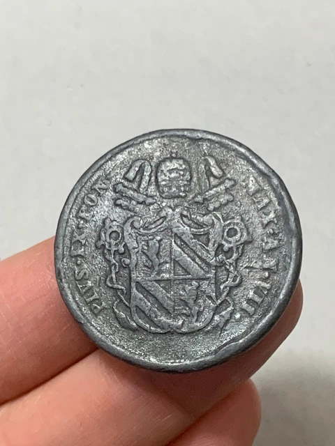 1548_890) ROMA PIO IX 2 Baiocchi 1853 GRAMMI 25,12 - FALSO PB ? - EPOCA ...