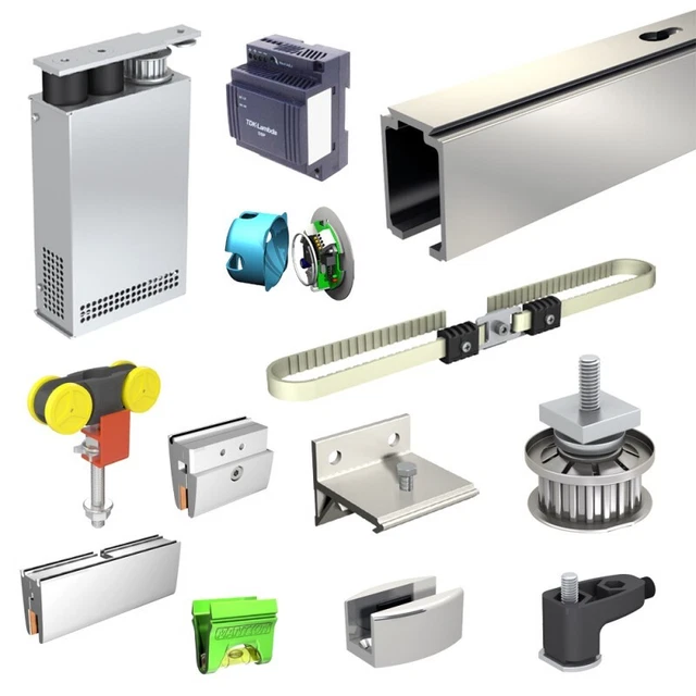 GLAS-SCHIEBETÜRBESCHLAG MIT MOTOR SLID'UP M300, für Funk-Steuerung, Laufschiene EUR 1.279,30 ...