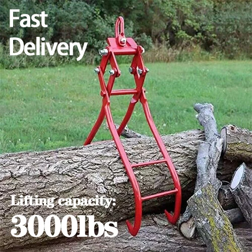 LOG LIFTING TONG Timber Claw Hook 36" Grapple Claw Lumber Skid Logging ...