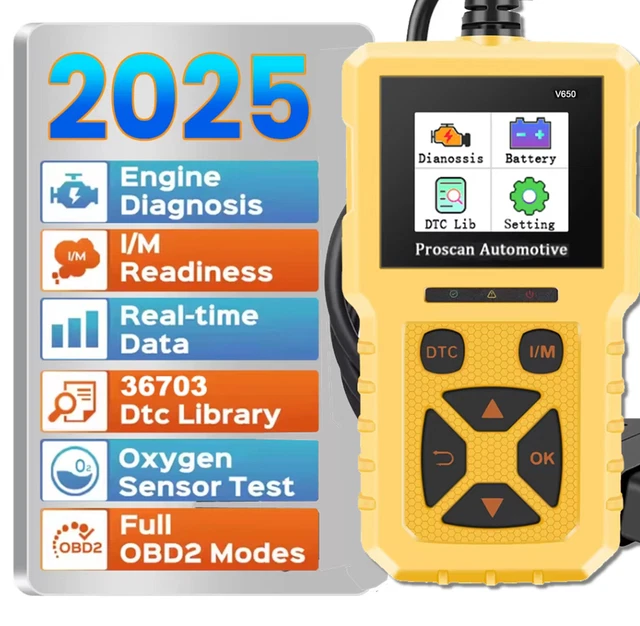 UNIVERSAL OBD2 CAR Fault Code Diagnostic Reader Scanner Reset Tool V650 ...