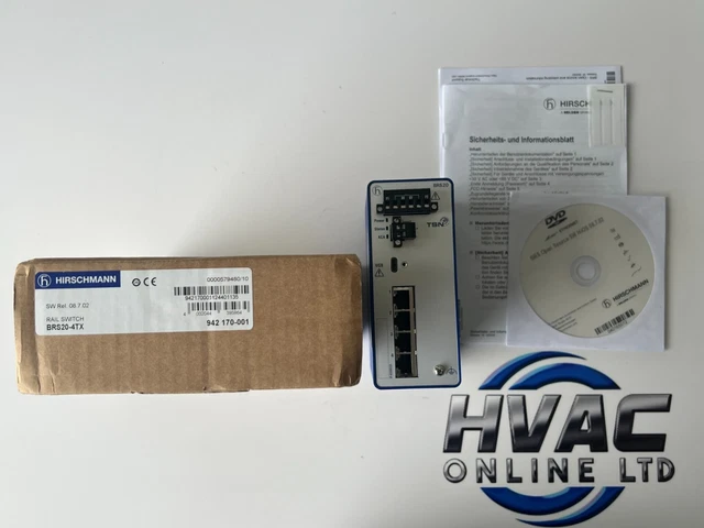 HIRSCHMANN BRS20-4TX Ethernet Rail Switch Rj45 4 Port Din Rail Pn ...