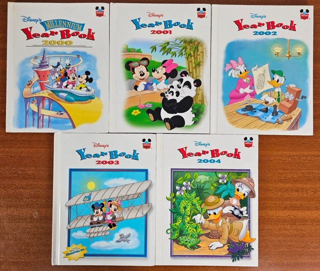 DISNEY'S MILLENNIUM YEAR Book: 2000,2001,2002, 2003 & 2004 X5 Book ...