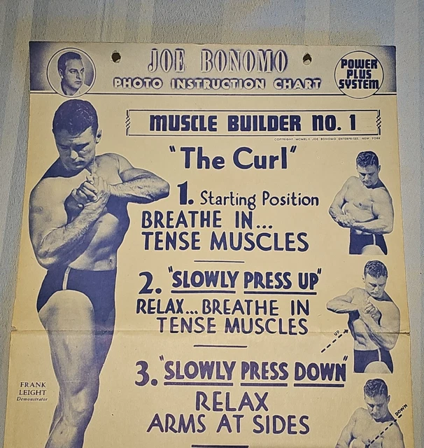 1940 JOE BONOMO PHOTO TABLEAU Strongman Muscle Bodybuilder No. 1 ...