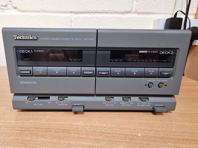 TECHNICS RS-CH9 STEREO Doppia Cassetta Deck Sistema Ricambio Separato ...