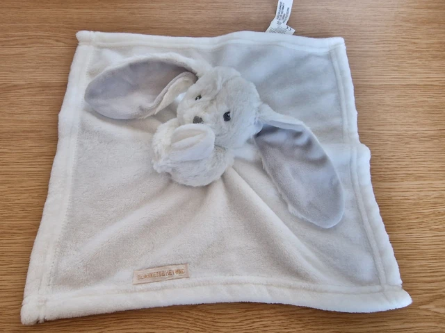 BLANKETS & BEYOND Fluffy Bunny Rabbit Comforter Blankie Soft Toy White ...