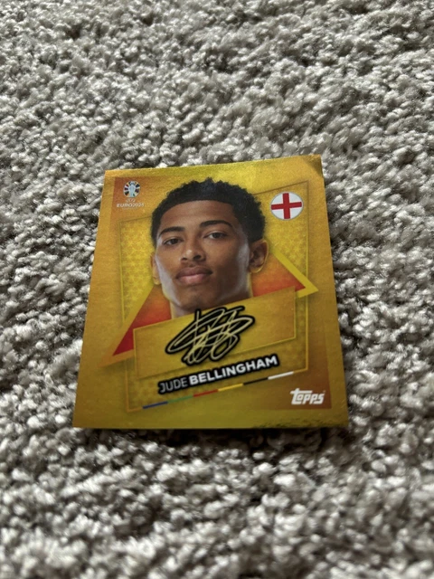 TOPPS EURO 2024 Jude BELLINGHAM SIGNATURE Gold Sticker ENG SP RARE £10. ...
