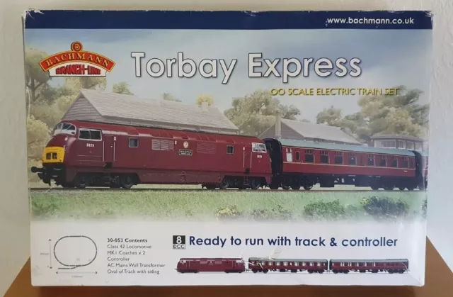 BACHMANN OO GAUGE Torbay Express 30-053 Electric Train Set Warship D829 ...