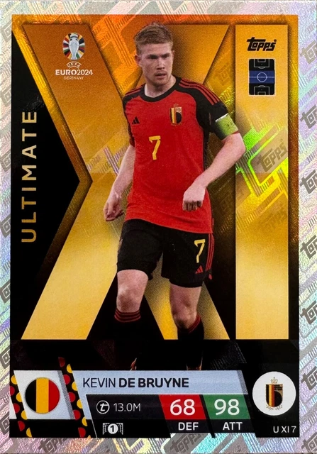 MATCH ATTAX EURO 2024 Kevin De Bruyne Belgium Ultimate XI Topps UEFA ...