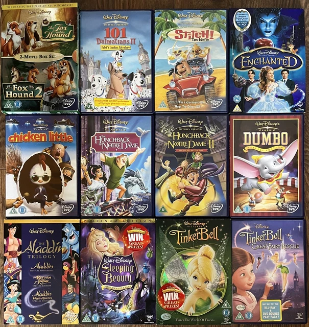 WALT DISNEY CLASSIC DVD Bundle x 12 + DVD Box Sets The Aladdin Trilogy ...