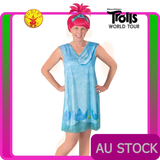 LICENSED LADIES QUEEN Poppy Trolls 2 Costume Pop Tribe World Tour Book ...