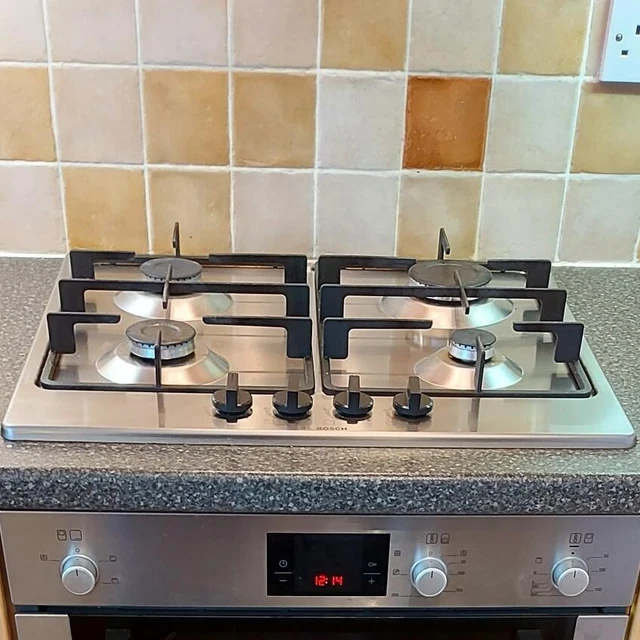 BOSCH SERIE 2 PBP6B5B60 60cm Built-In Gas Hob - Stainless Steel £25.00 ...