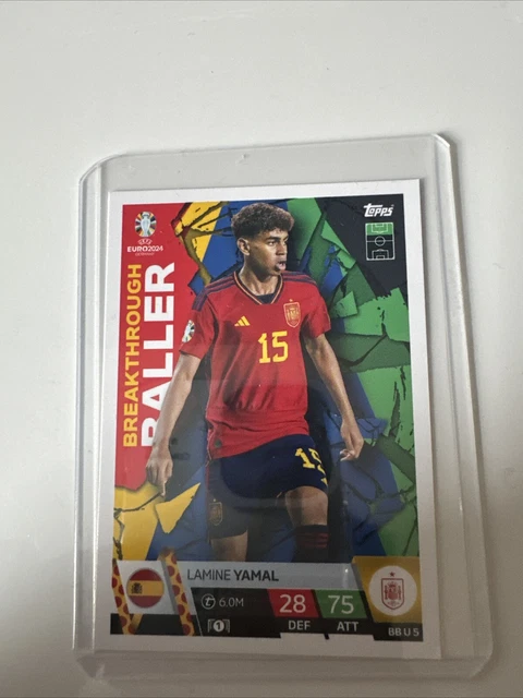 TOPPS MATCH ATTAX 2024 Lamine Yamal Spain Breakthrough Baller Rookie ...
