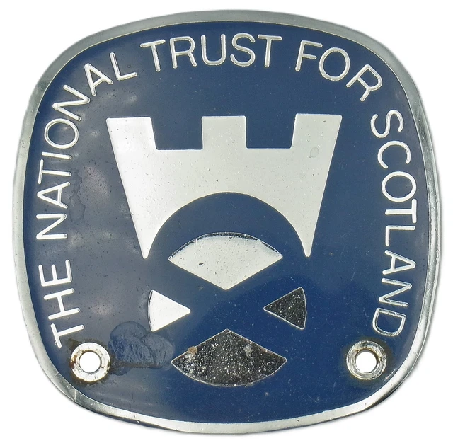VINTAGE THE NATIONAL Trust for Scotland Car Grill Badge Auto Emblem ...