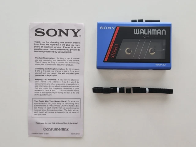 RARE & VINTAGE Sony Walkman WM-22 Personal Cassette Tape Player EUR 258 ...