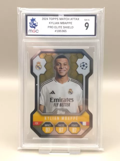 TOPPS MATCH ATTAX 2024/25 Kylian Mbappe Real Madrid Pro Elite Shield # ...