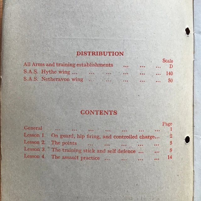 ORIGINAL WW2 BRITISH ARMY HISTORY BOOK: S.A.T. PAMPHLET No.12, BAY0NET ...
