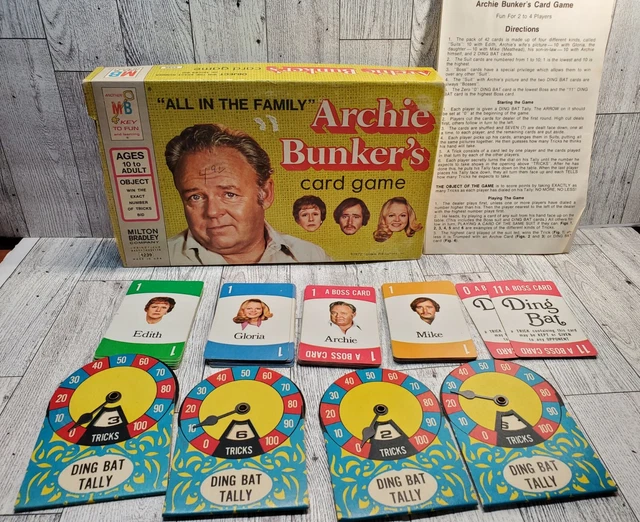 ALL IN THE Family Archie Bunker's Card Game Milton Bradley 1972 ...